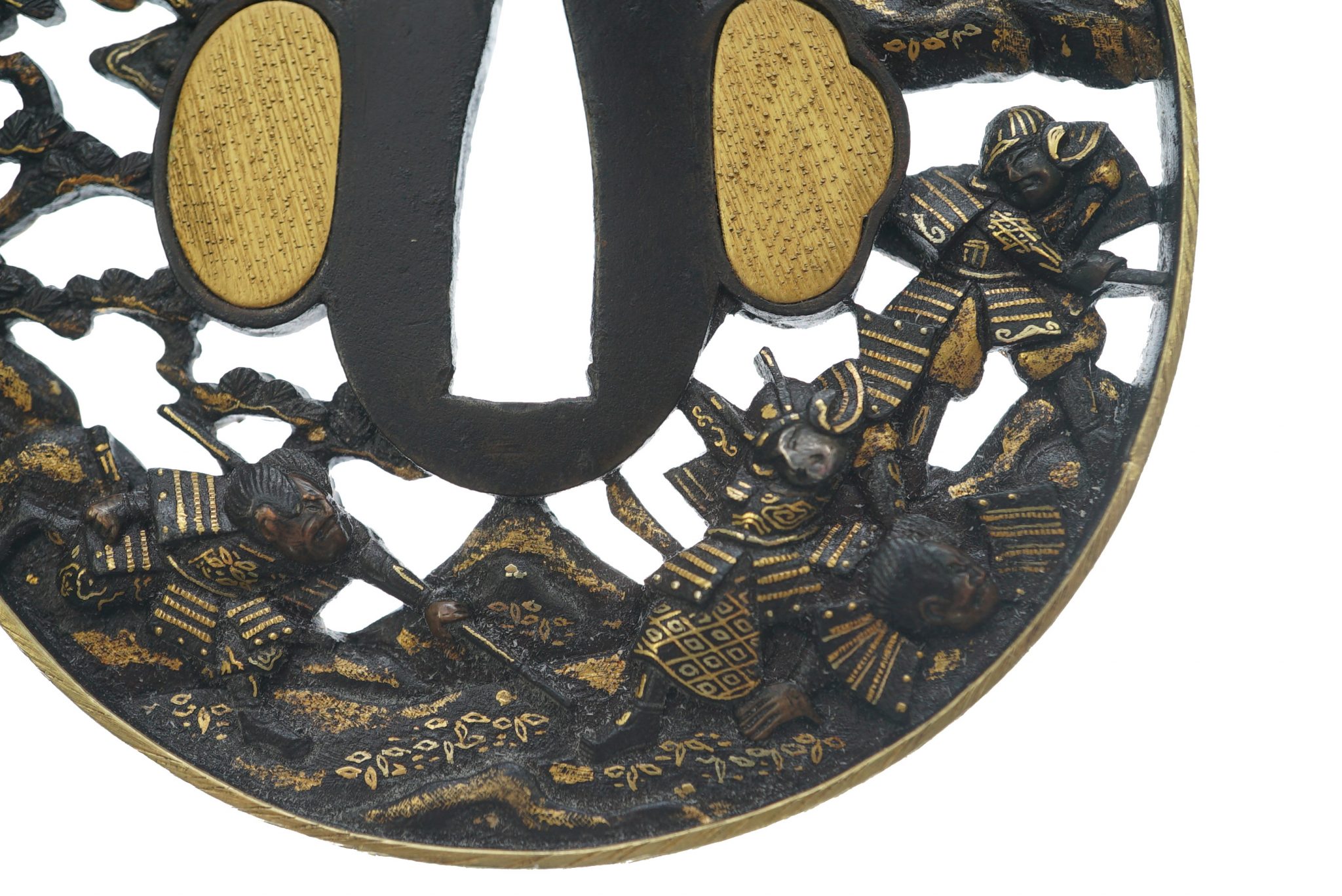 Edo period antique Hikone Tsuba for Samurai Sword (T-69) | Samurai ...