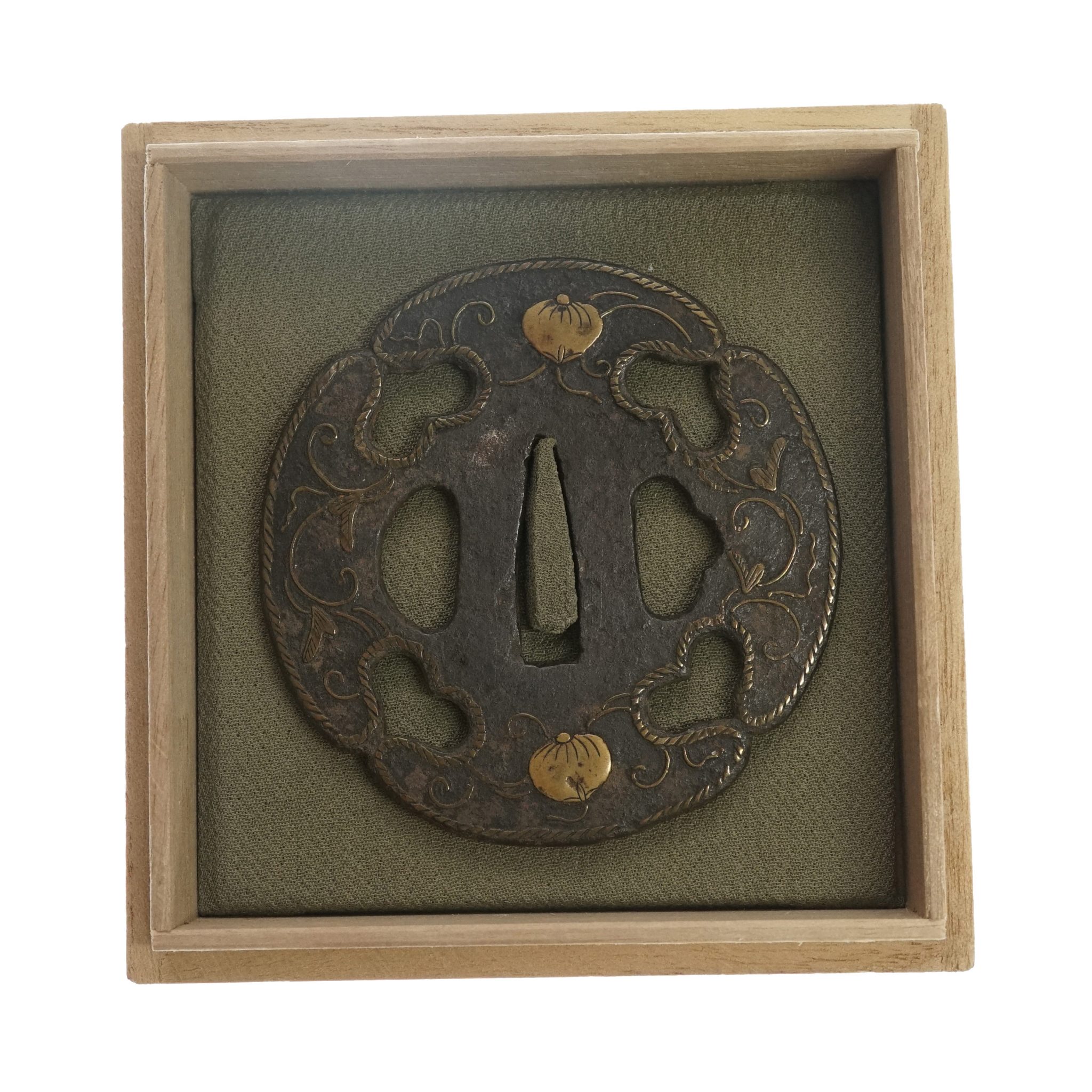 Edo period antique Tsuba Set 04 for Samurai Sword | Samurai Museum Shop