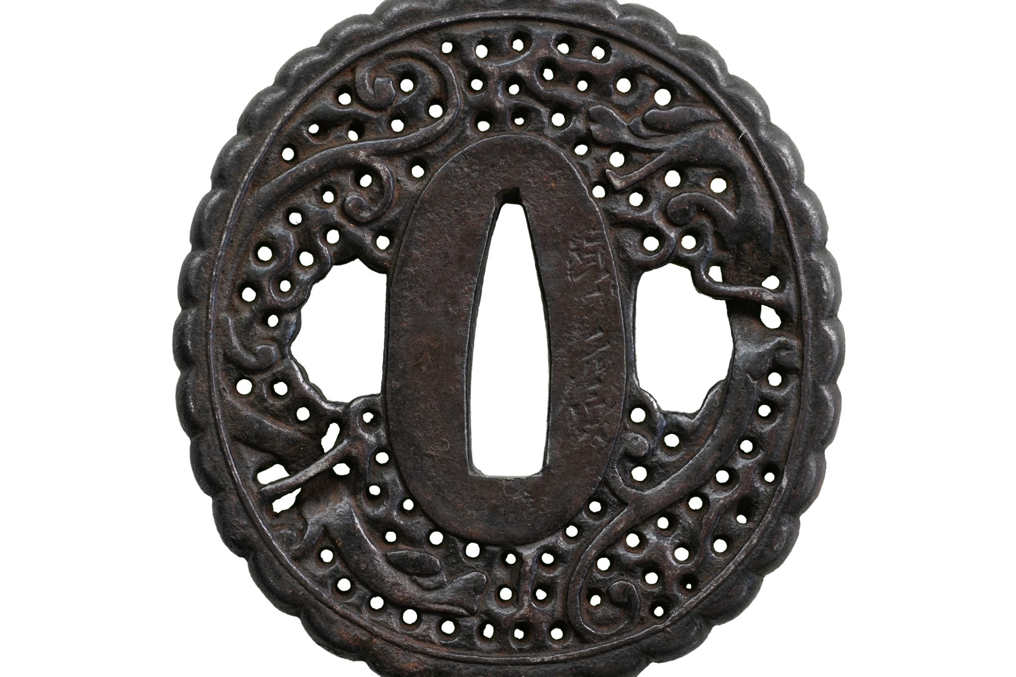 Edo period antique Nanban Tsuba for Samurai Sword (T-340) | Samurai ...