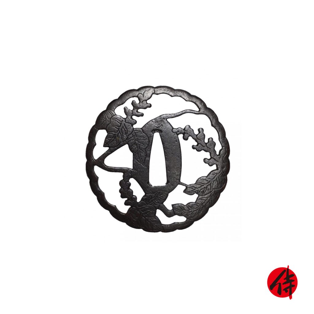 Edo period antique Higo Tsuba for Samurai Sword with NBTHK Hozon ...