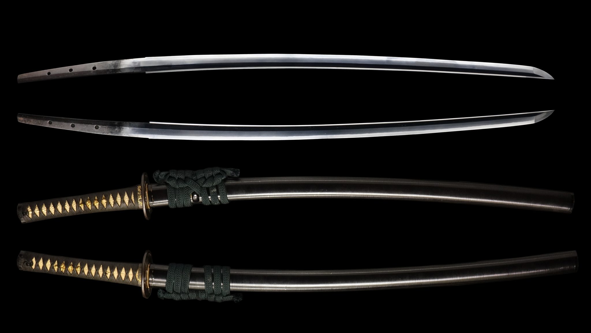 Mid Edo Period Antique Daisho attributed to Tadayoshi and Saneyuki for ...