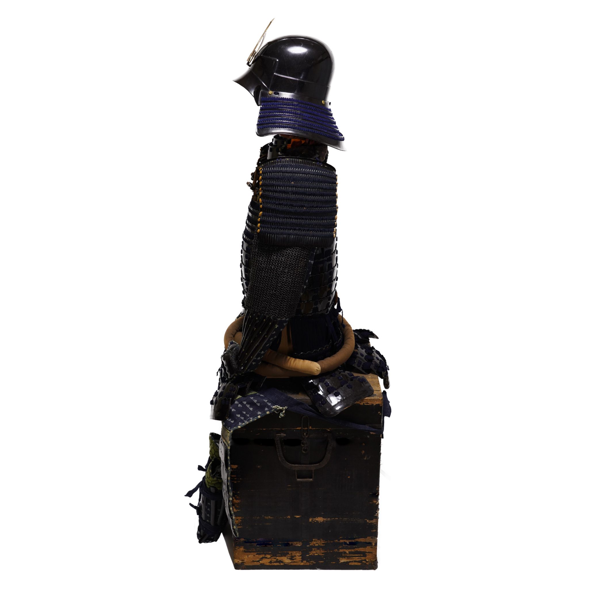 Antique Edo Period Iron Black Lacquered Samurai Armor (A-13) | Samurai ...