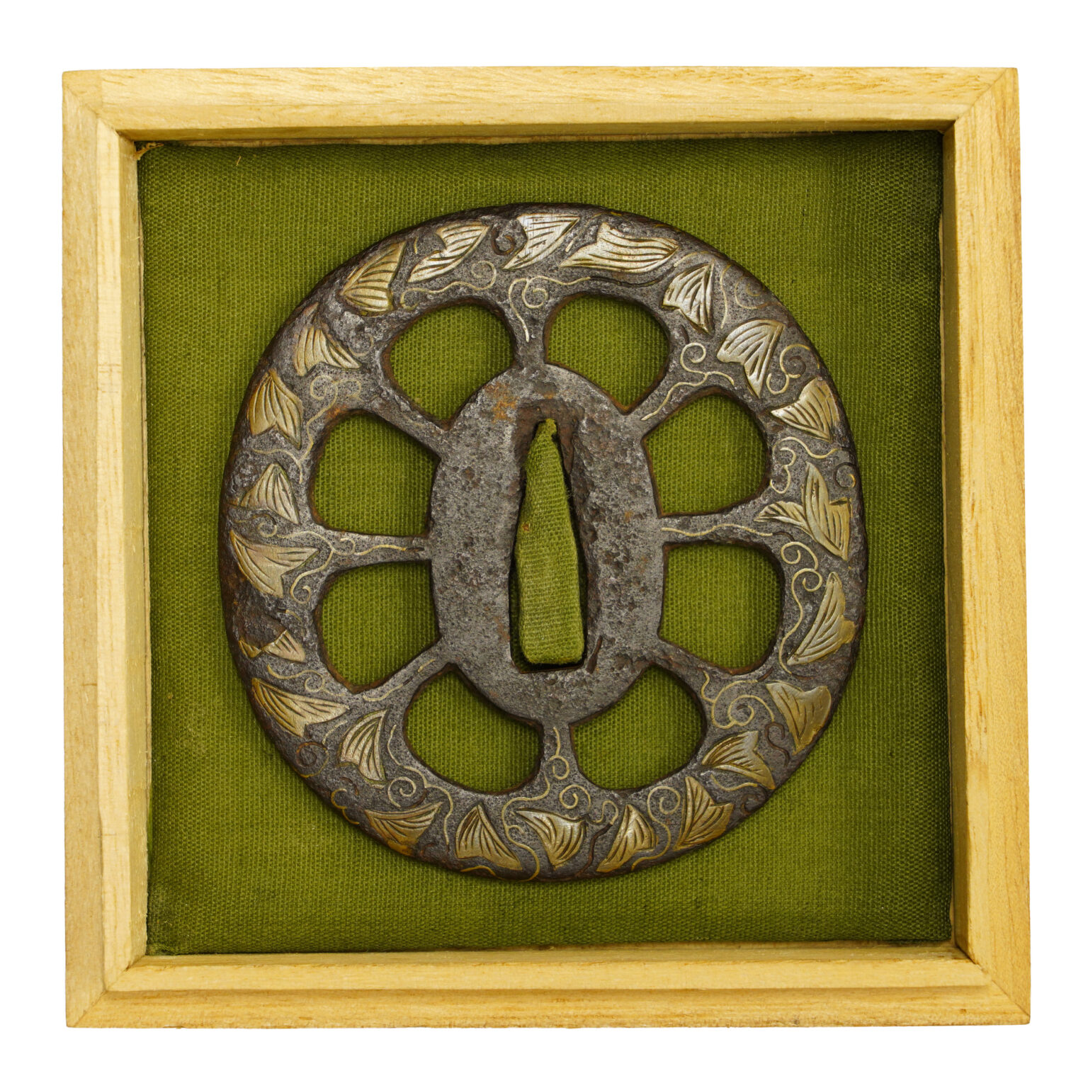 Edo period antique Heianjo Tsuba for Samurai Sword (T-550) | Samurai ...