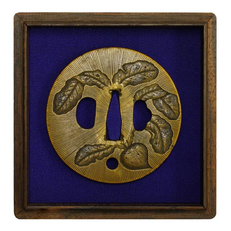 Edo period antique Iyo Shoami Tsuba for Samurai Sword with NBTHK Hozon ...