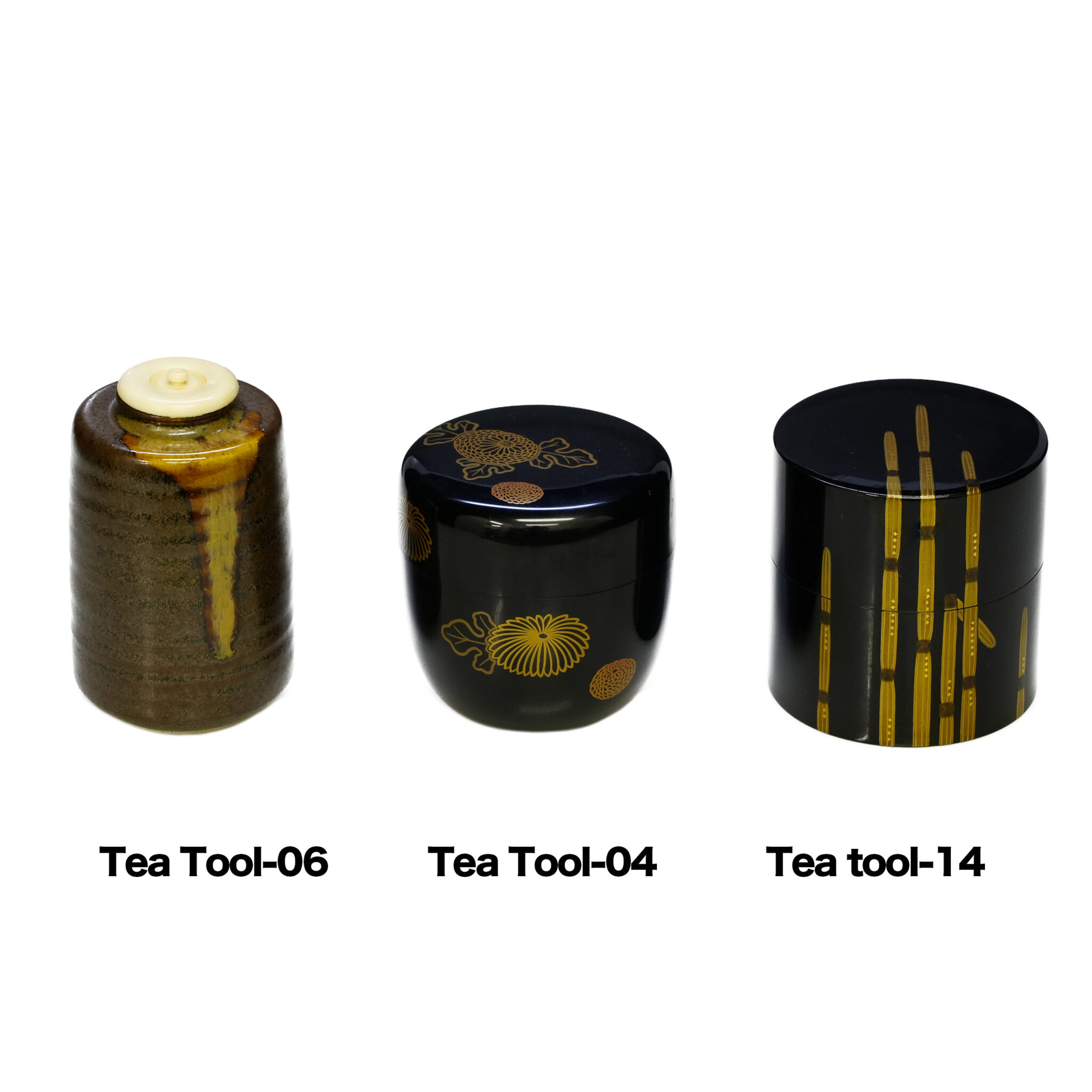 Japanese Tea Caddy Set Antique Natsume and Chaire (Tea Tool-04, 06, 12 ...