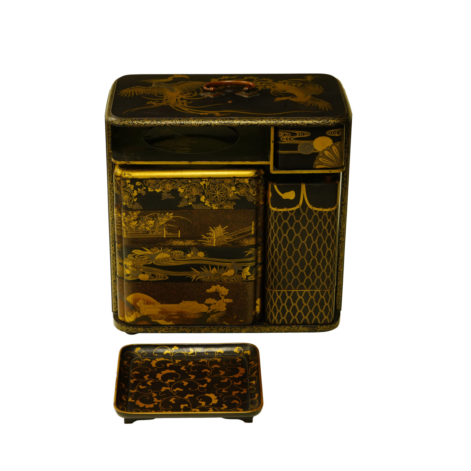 Antique Japanese Lacquer Box (Bento-02) | Samurai Museum Shop