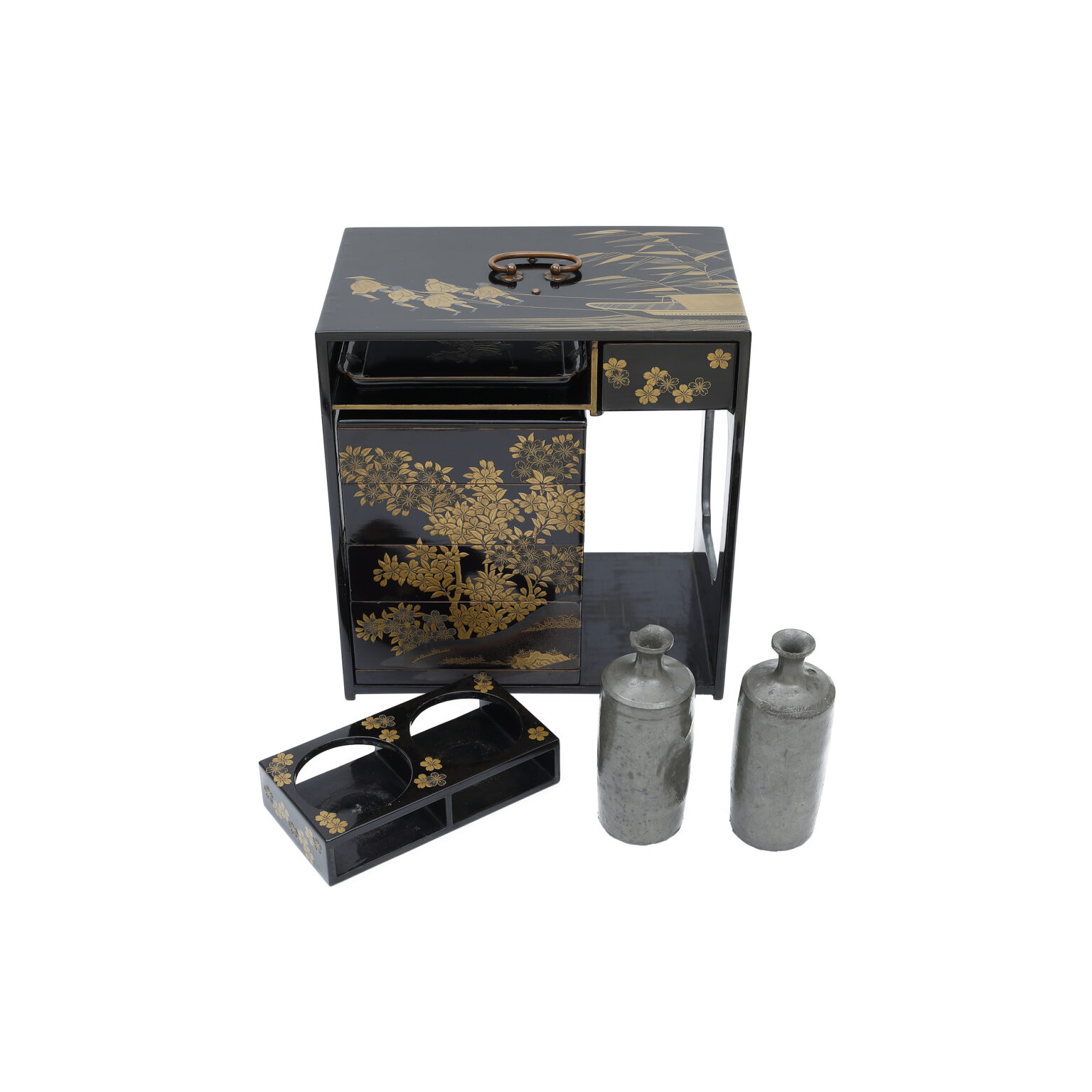 Antique Japanese Lacquer Box (Bento-03) | Samurai Museum Shop