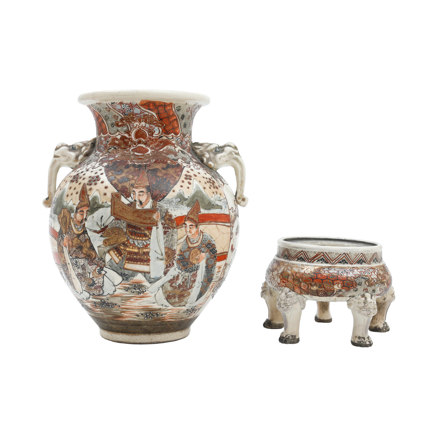 Japanese Pottery Satsuma Ware (Satsuma Yaki-07) | Samurai Museum Shop