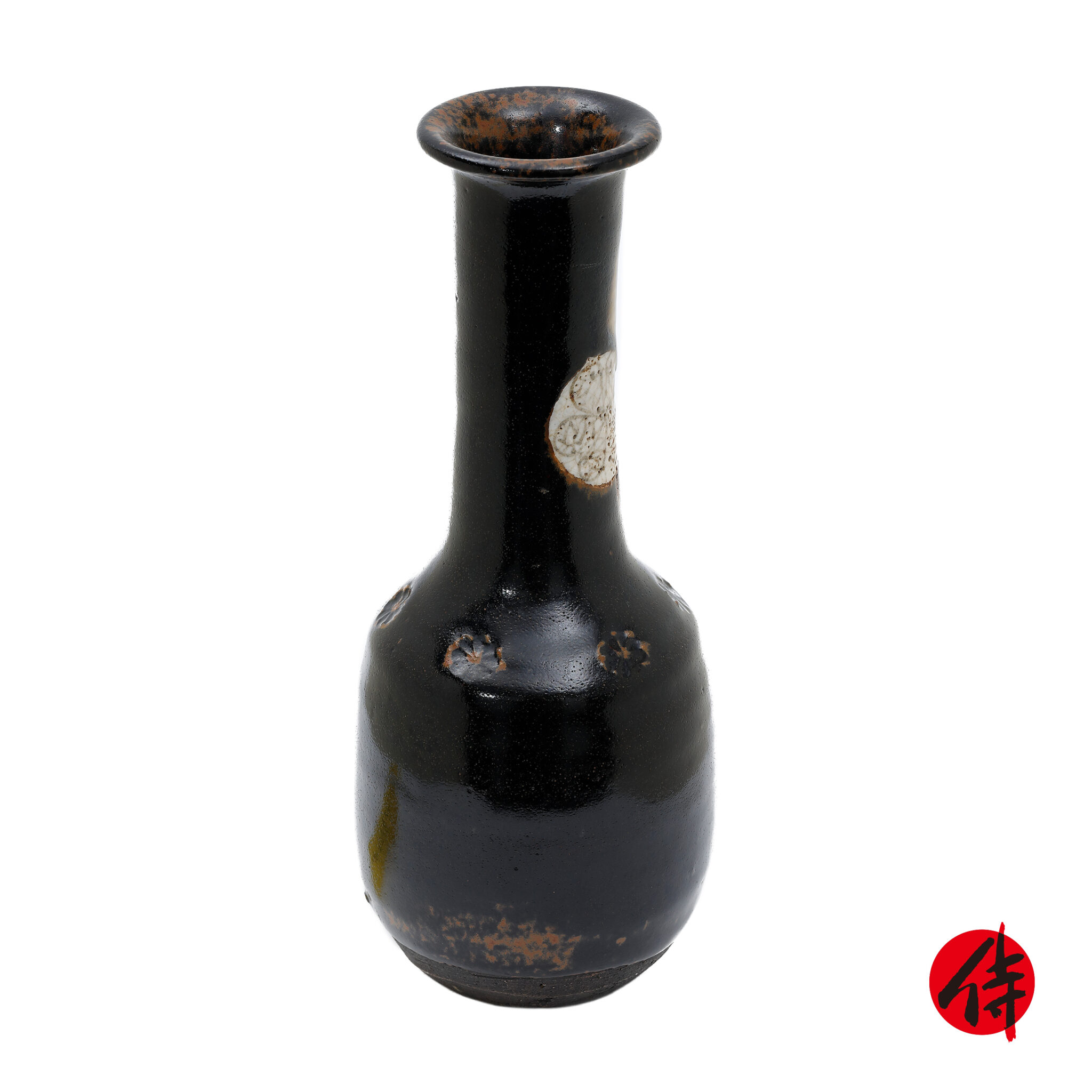 Japanese Pottery Flower Vase (Tea Tool-30) | Samurai Museum Shop